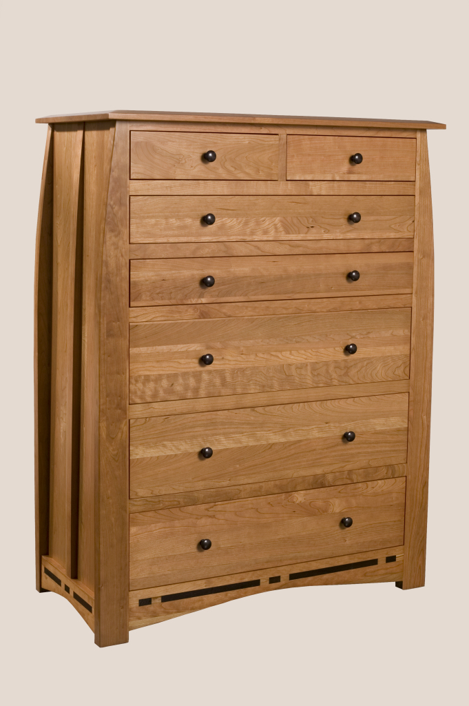Trend Manor #2507 Cherry 7 Drawer Chest With Inlay | Sugar House Furniture