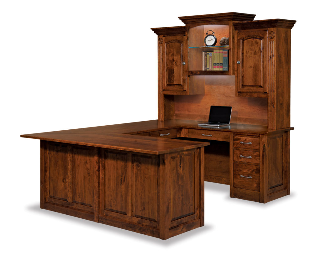 Victorian FVD-9678U-HT-VS . 4pc Wrap Around Desk | Sugar House Furniture